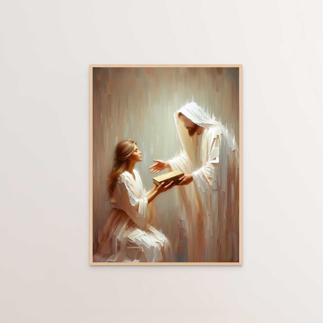 Finding Faith, Christian Art, Jesus Christ and Girl, Jesus Wall Art ...