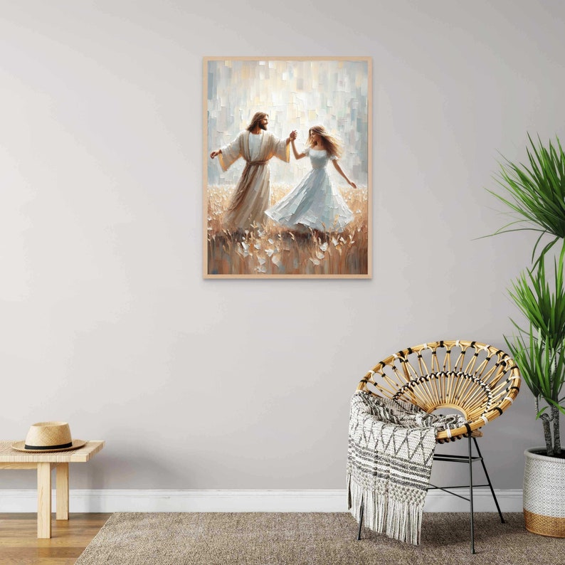 Dancing Together, Christian Painting, Jesus and Her, Jesus Christ Art ...