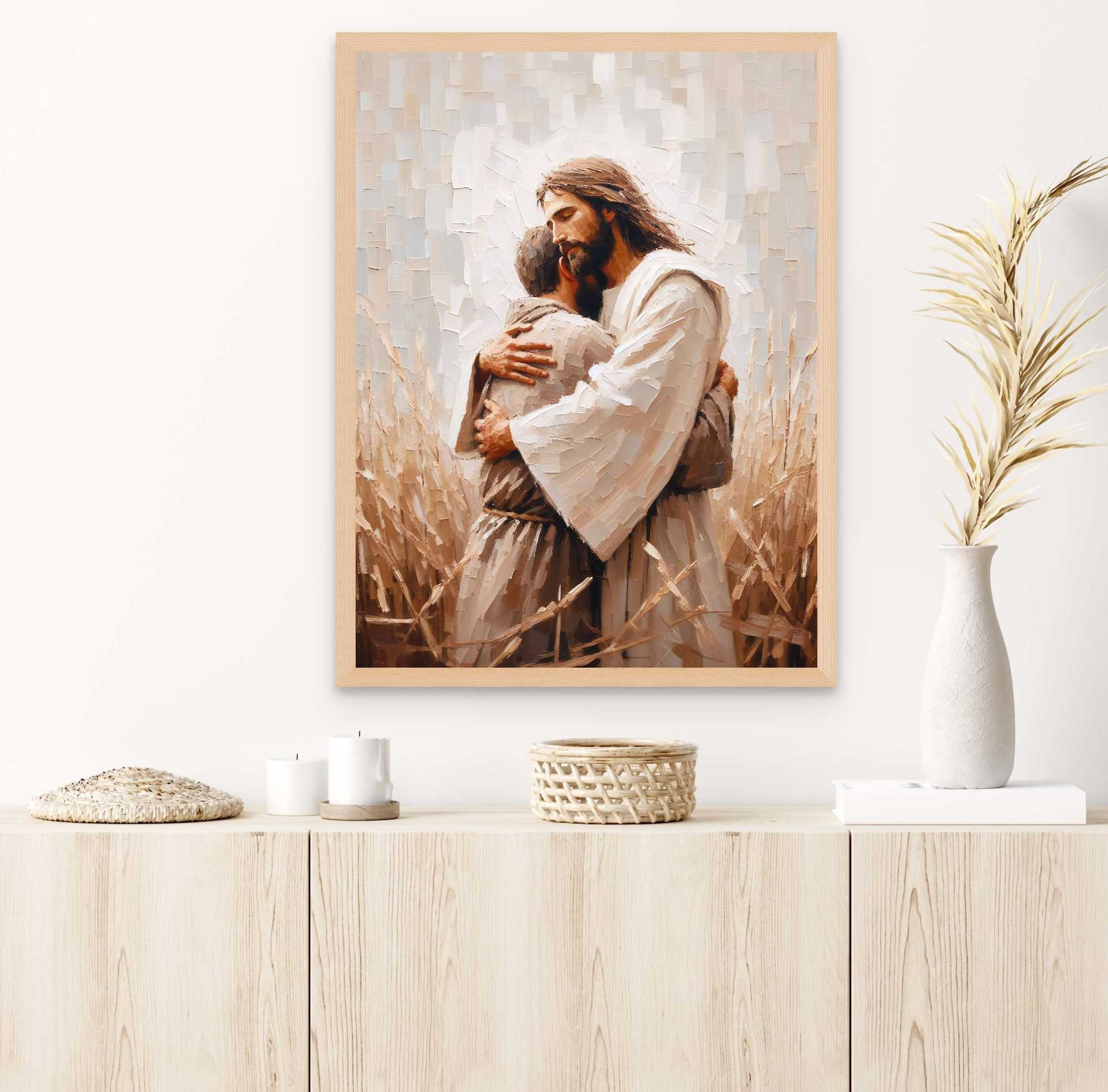 Embrace Him, Christian Art, Jesus Hugging Man, Jesus Wall Art, LDS Art ...