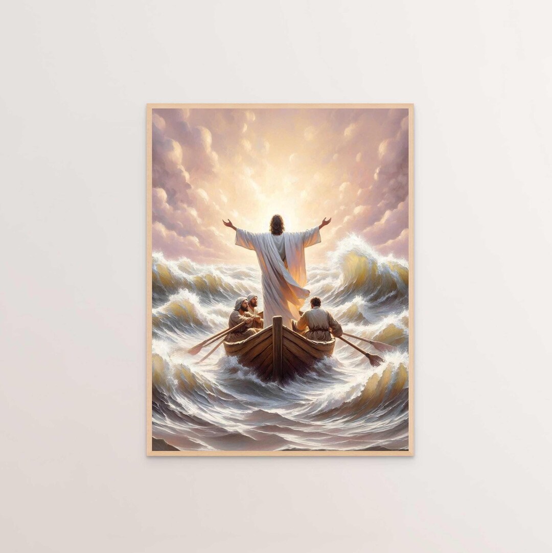 Calm the Storm, Christian Art, Peace Be Still Art, Bible Verse Wall Art ...
