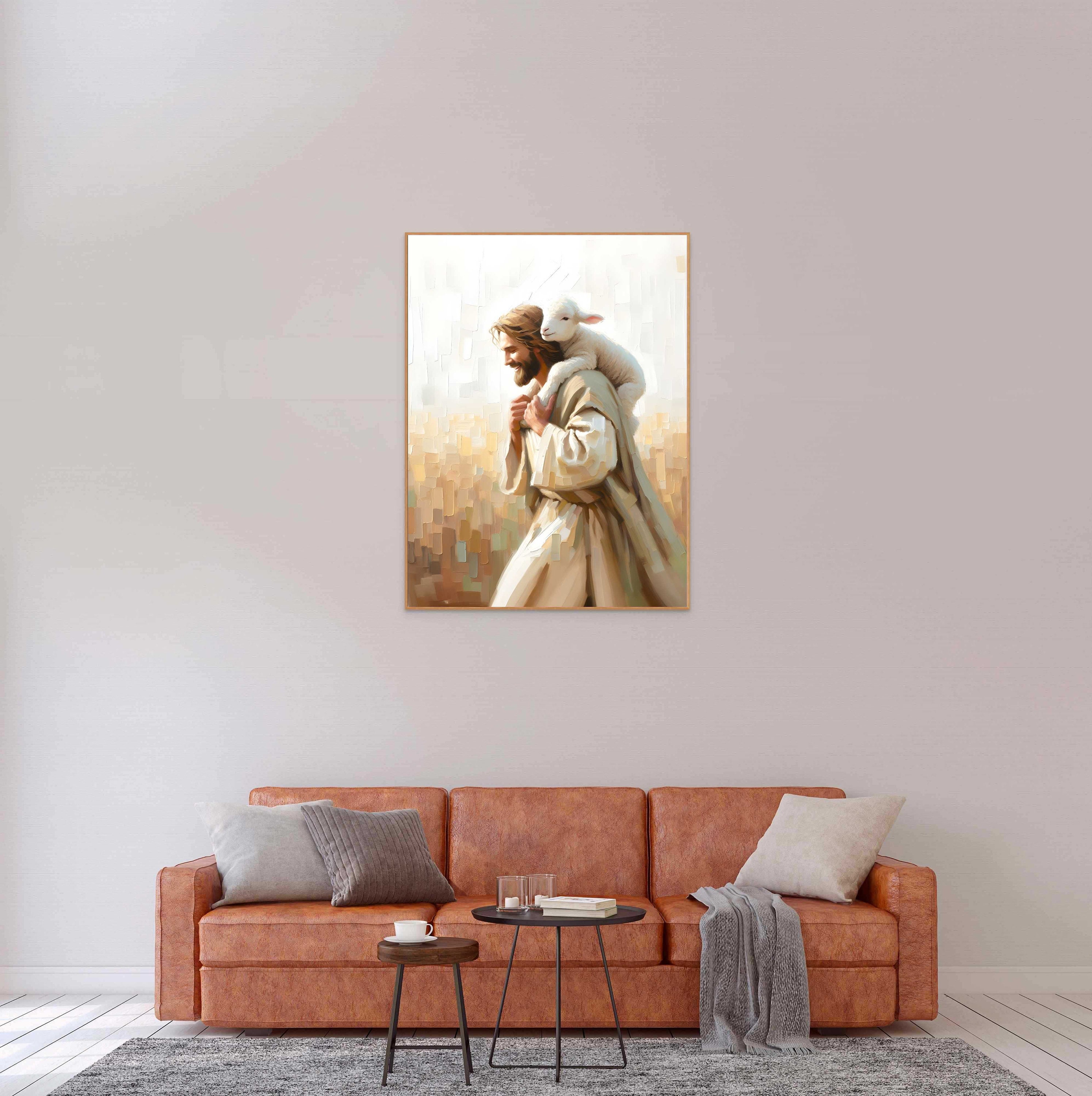 A Little Companion, Christian Faith Art, Jesus Rescues Lamb, Jesus ...