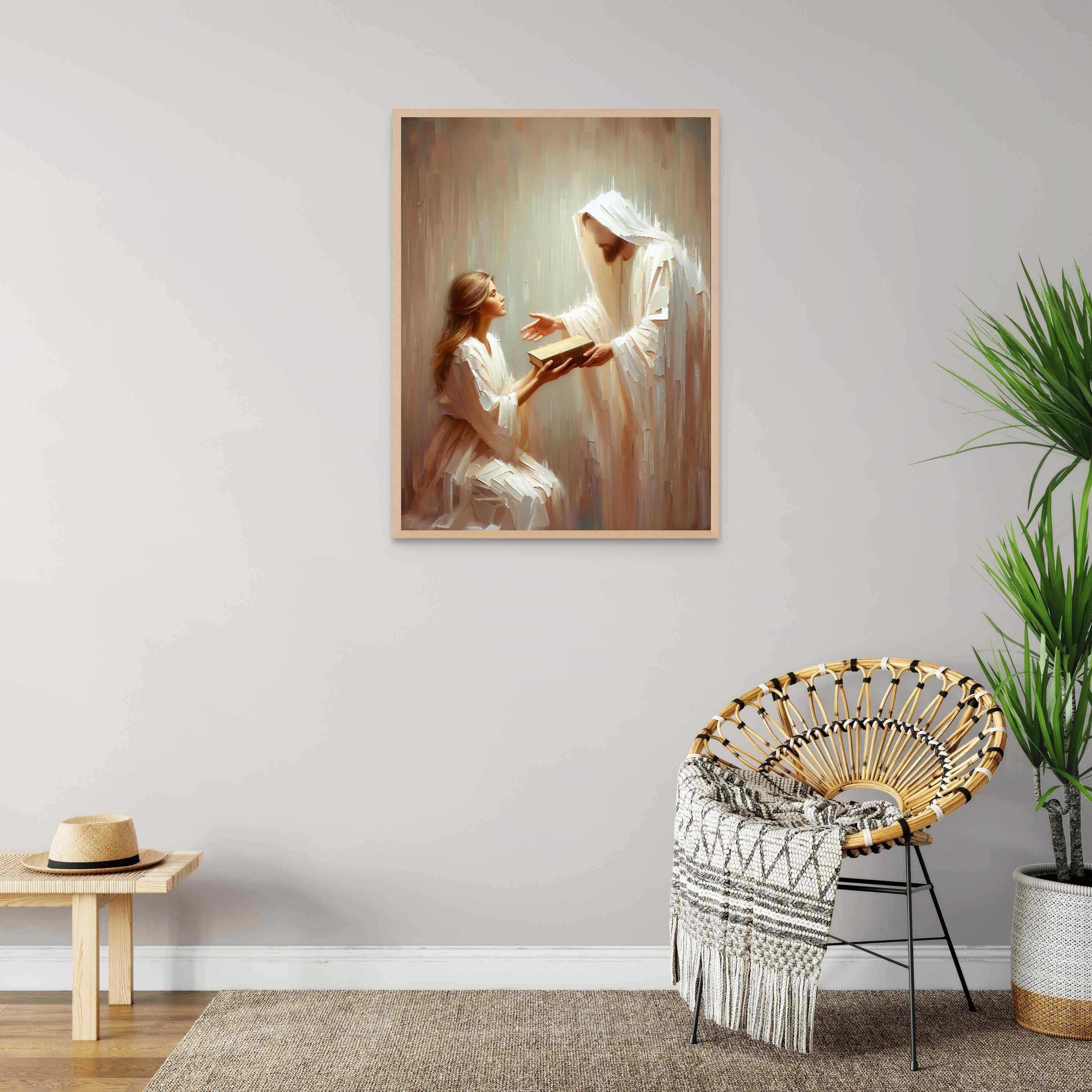 Finding Faith, Christian Art, Jesus Christ and Girl, Jesus Wall Art ...
