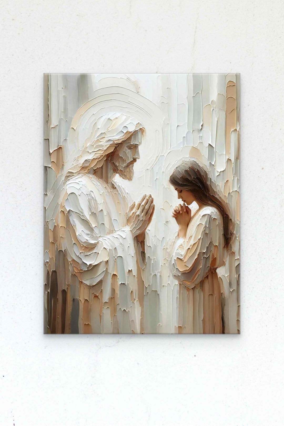 Those Who See, Christian Wall Art, Jesus Praying With Woman, Jesus ...