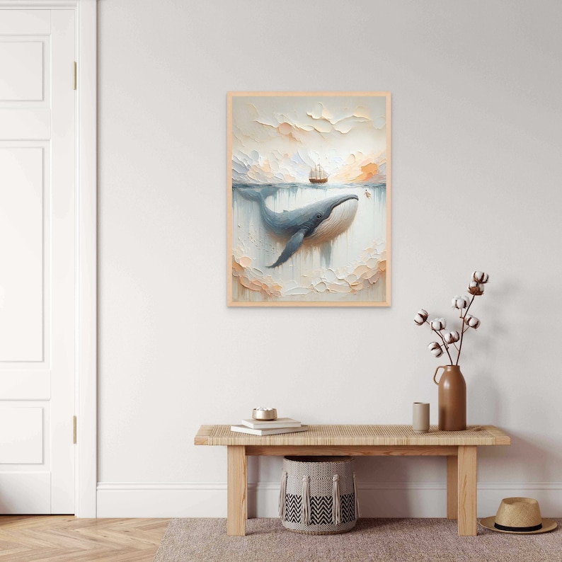 Jonah and the Whale, Christian Art, Digital Christian Painting, Christian Printable, Bible Verse ...