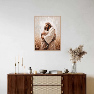 Embrace Him, Christian Art, Jesus Hugging Man, Jesus Wall Art, LDS Art ...