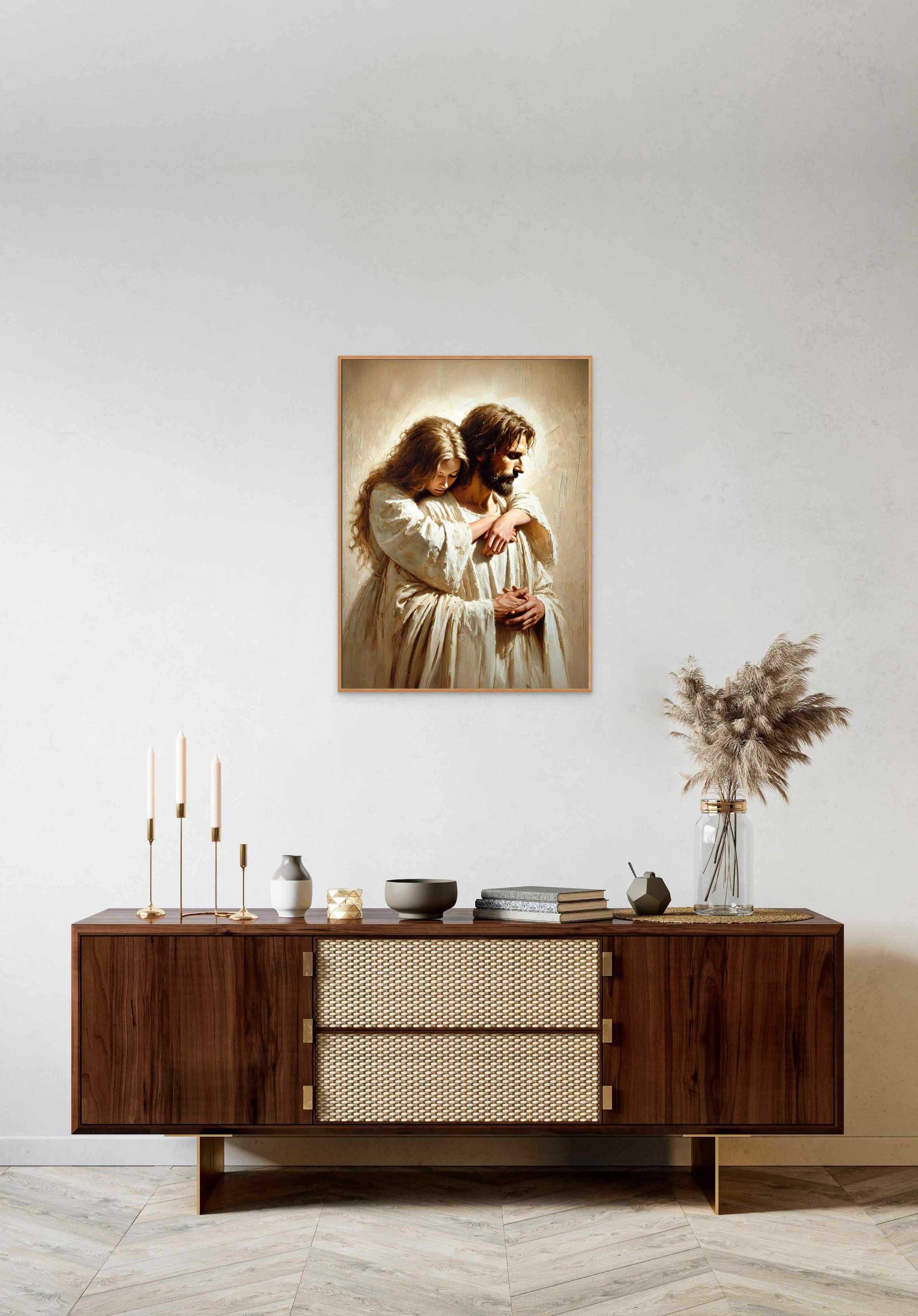 Your Savior, Christian Wall Art, Jesus Hugging Girl, Picture of Christ ...