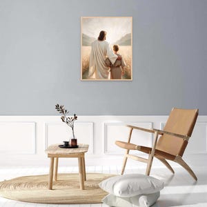 A Guiding Hand, Christian Wall Art, Picture of Jesus and Boy, Jesus and ...