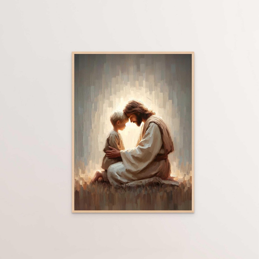Savior and Boy, Christian Wall Art, Jesus and Boy, Jesus Painting, LDS ...