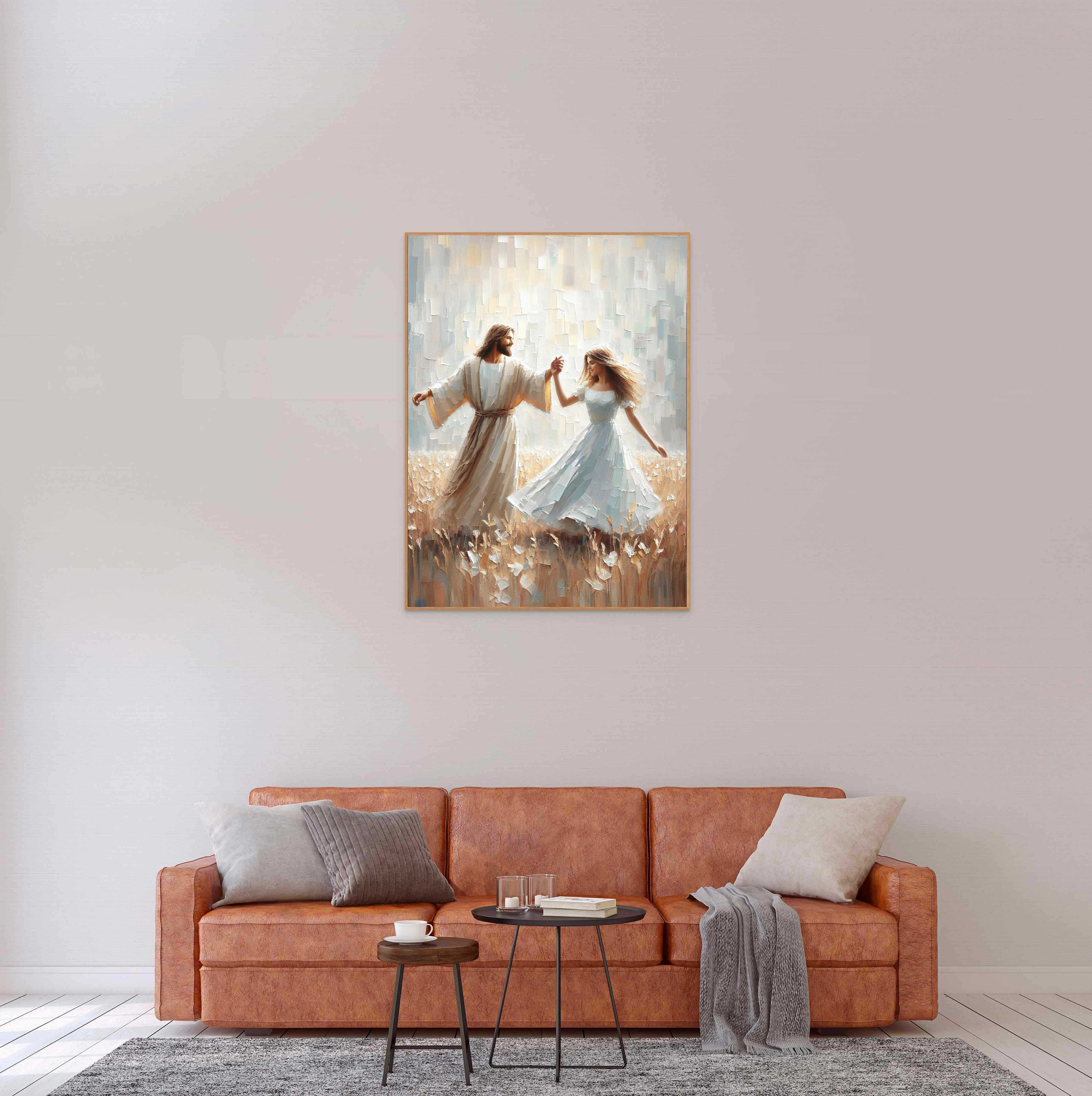 Dancing Together, Christian Painting, Jesus and Her, Jesus Christ Art ...