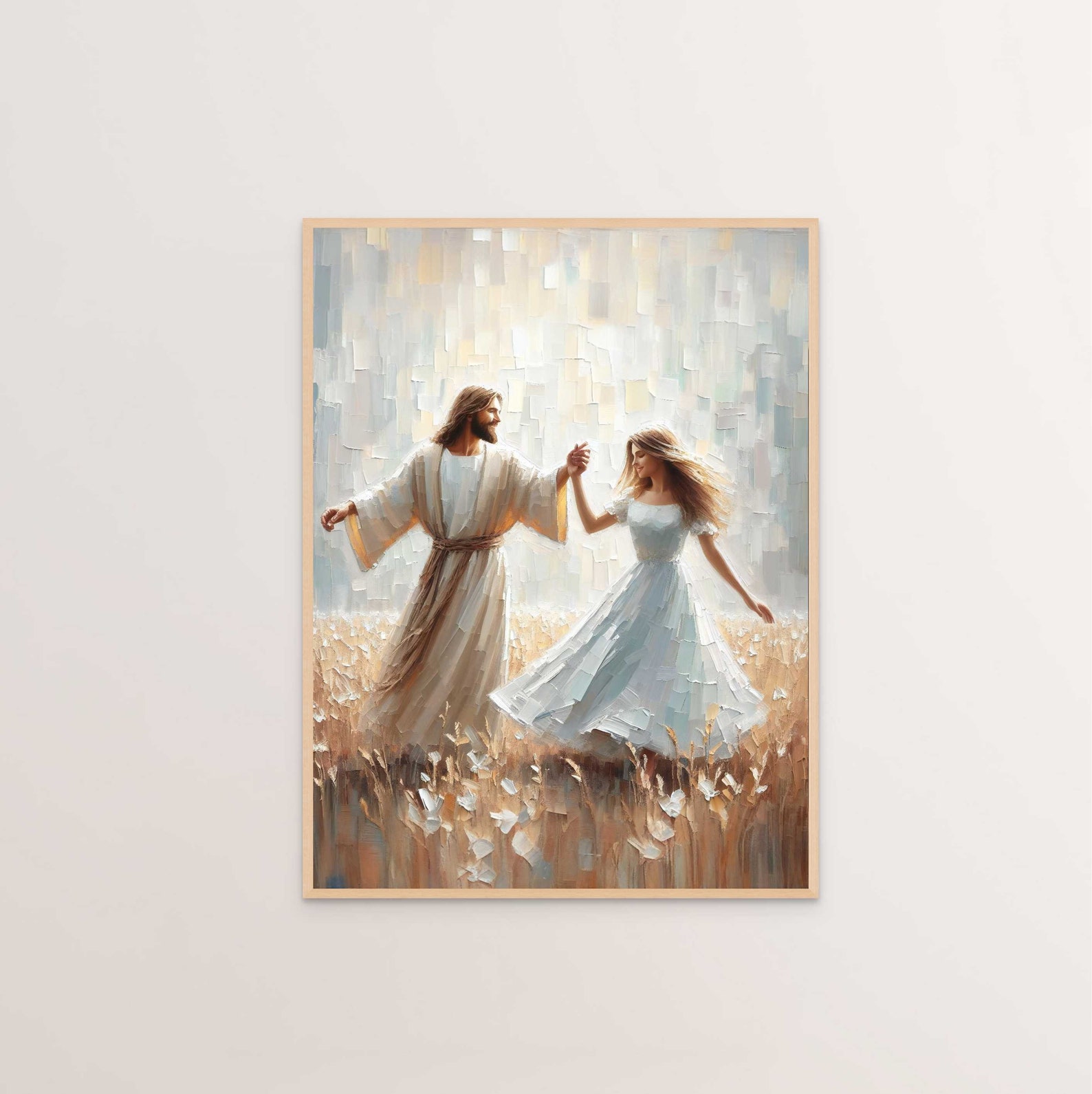 Dancing Together, Christian Painting, Jesus and Her, Jesus Christ Art ...