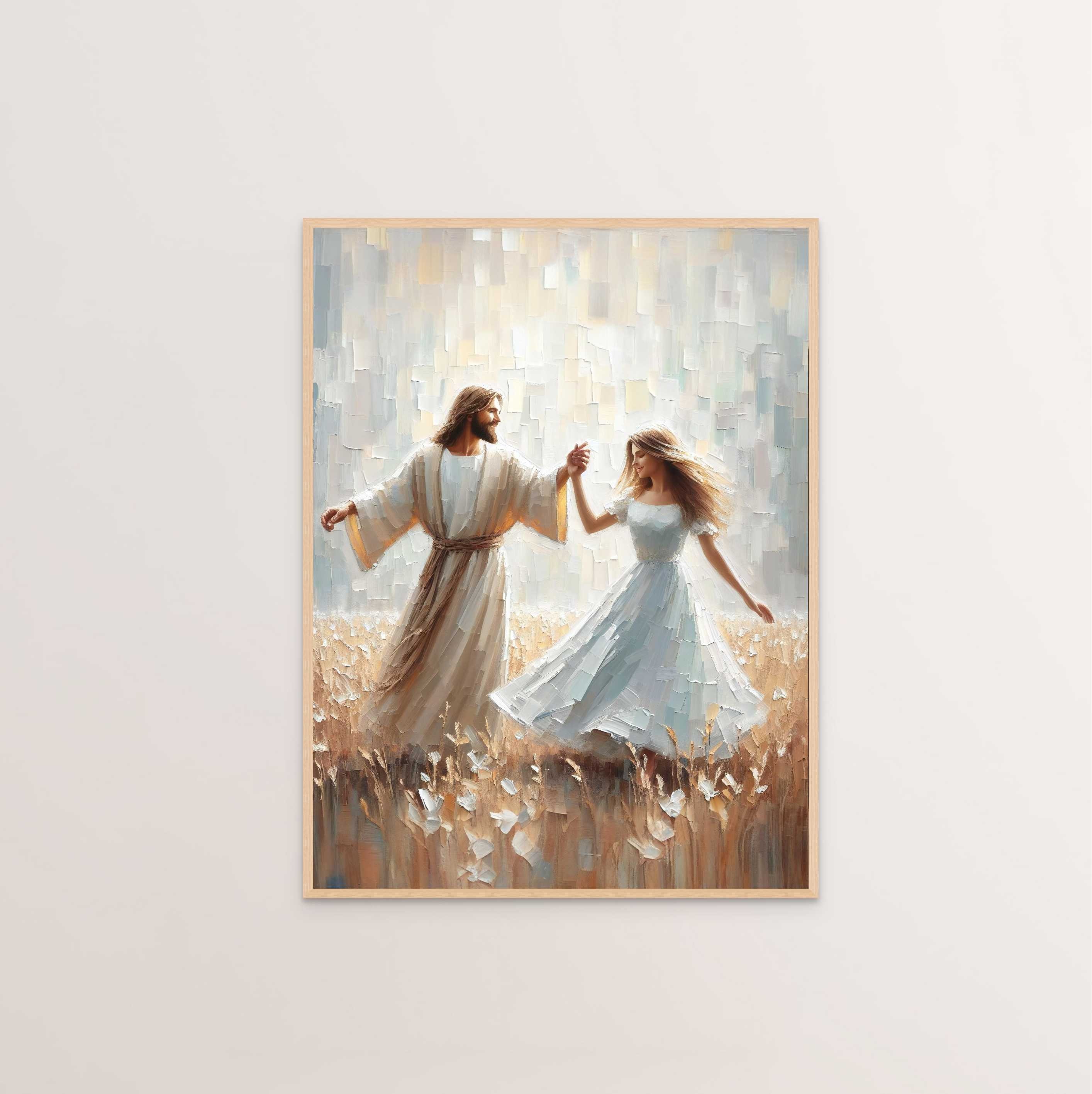 Dancing Together, Christian Painting, Jesus and Her, Jesus Christ Art ...