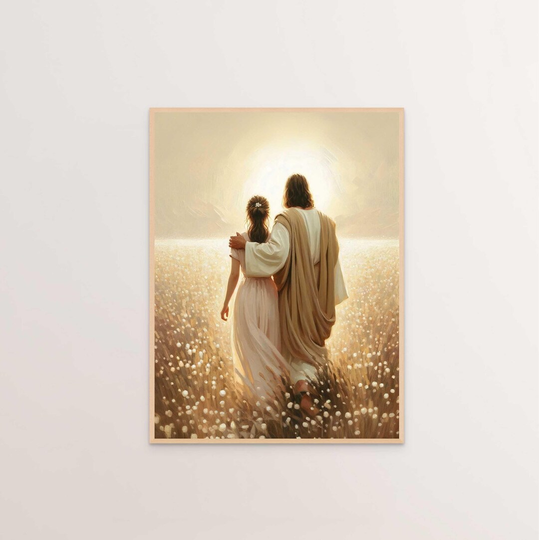 Lead the Way, Christian Art, Jesus Walking With Woman, Picture of Jesus ...