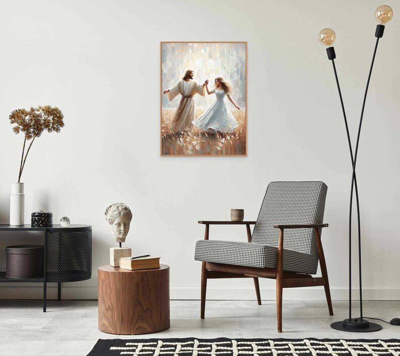 Dancing Together, Christian Painting, Jesus and Her, Jesus Christ Art ...
