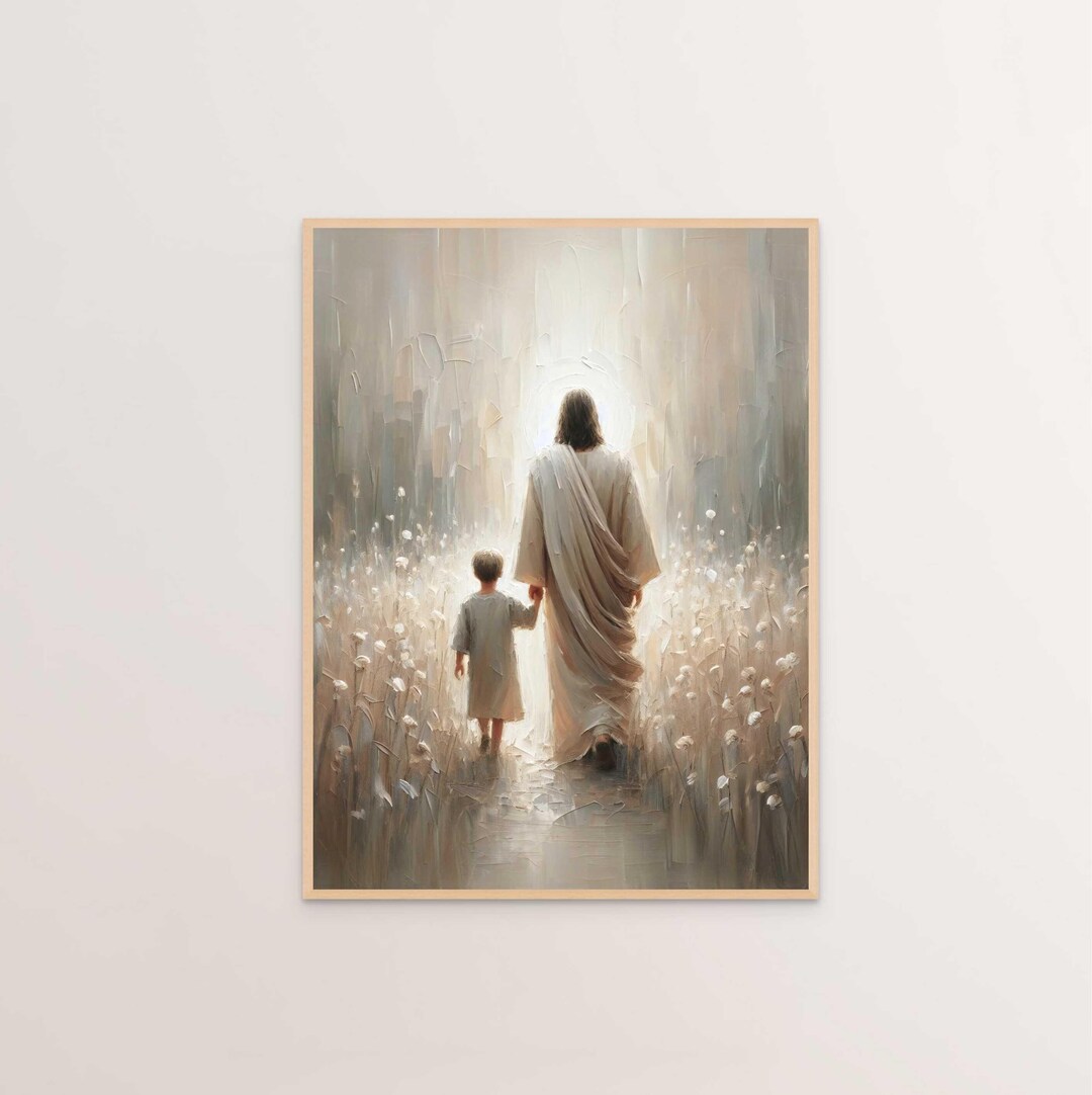 Led by Christ, Christian Art, Jesus With Boy, Jesus Wall Art, LDS Art ...
