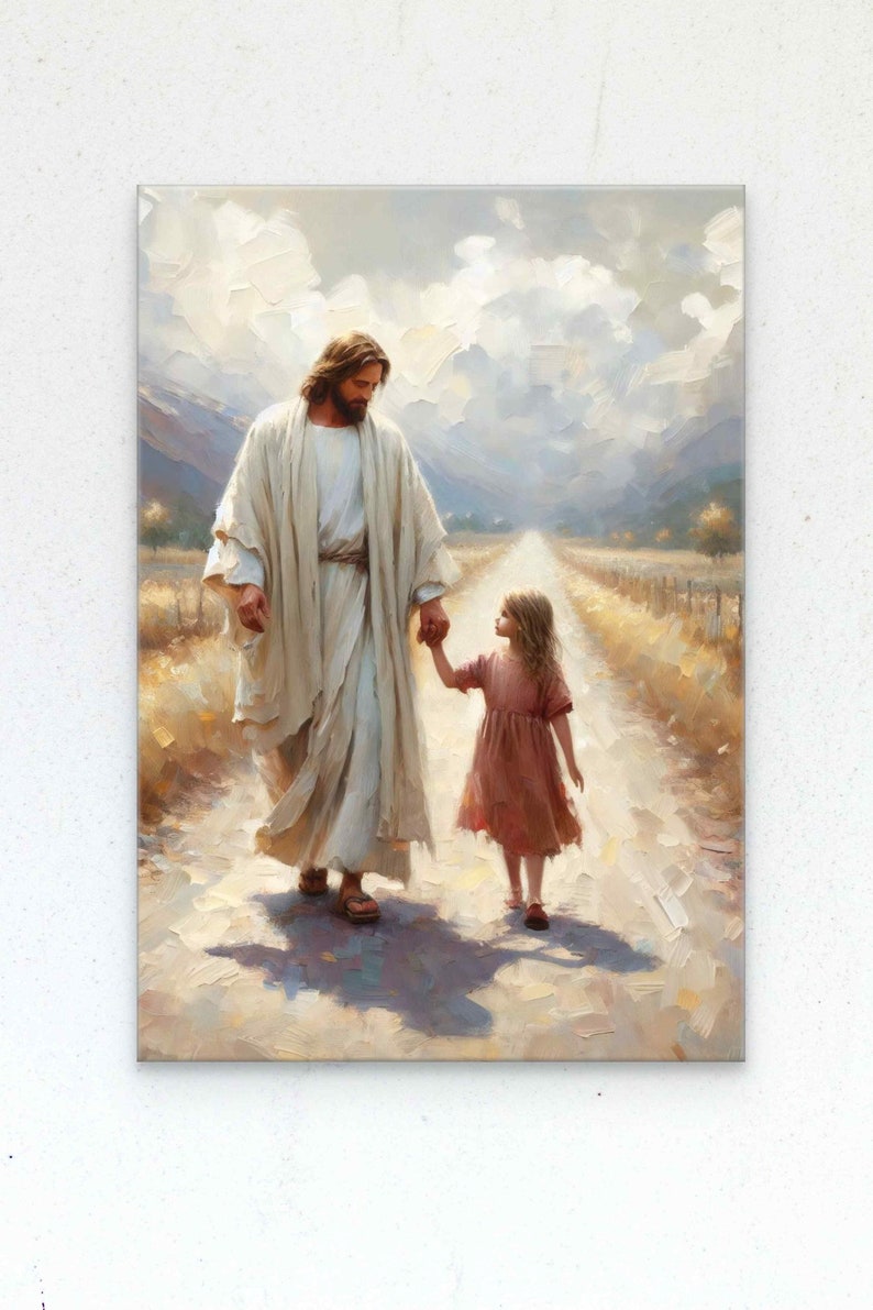 Show Her the Way Home, Christian Art, Jesus and Little Girl, Jesus ...
