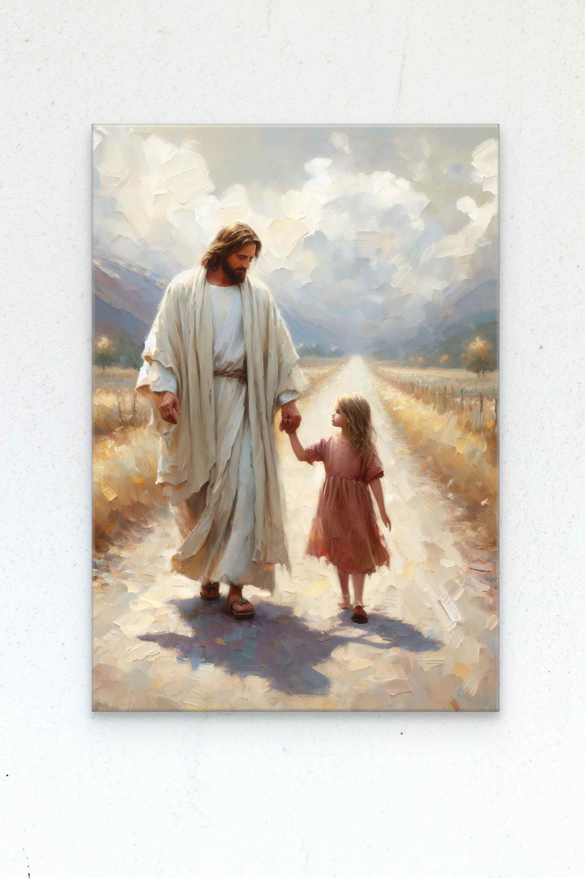 Show Her the Way Home, Christian Art, Jesus and Little Girl, Jesus ...