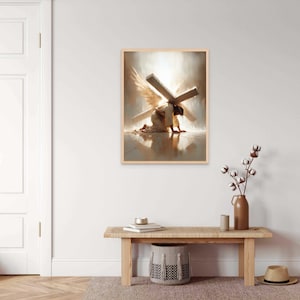 Jesus Falls the First Time, Christian Art, Bible Wall Art, Jesus ...