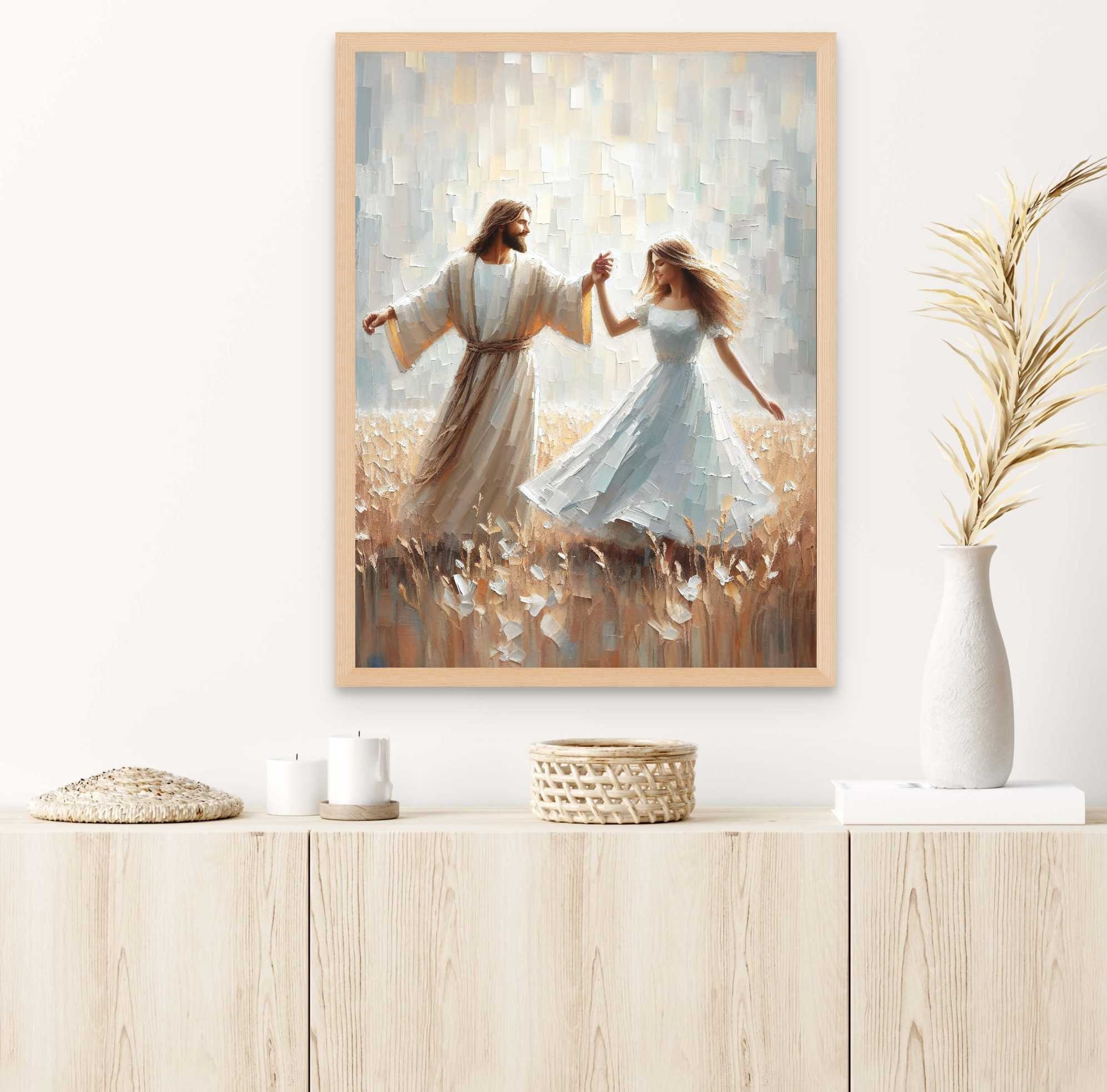 Dancing Together, Christian Painting, Jesus and Her, Jesus Christ Art ...