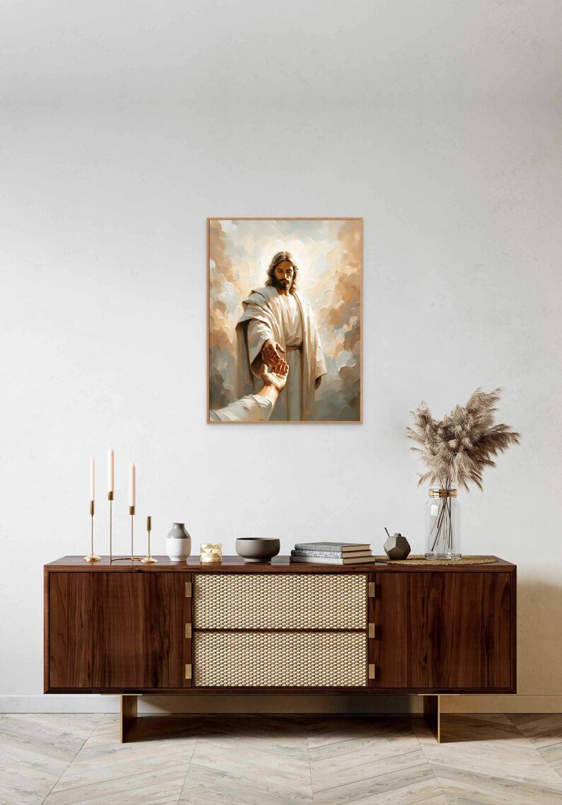 Join Him, Christian Wall Art, Christian Home Decor, Jesus Prints, Bible ...