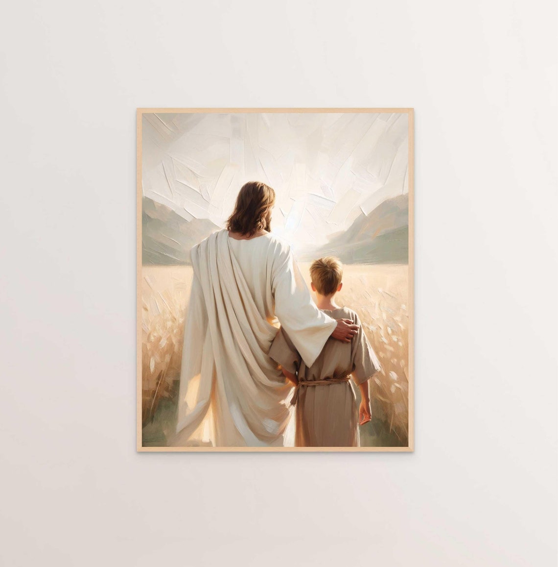 A Guiding Hand, Christian Wall Art, Picture of Jesus and Boy, Jesus and ...