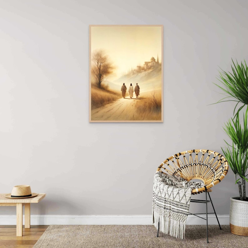 The Road to Emmaus, Christian Art, Jesus Resurrection, Jesus Art Print ...