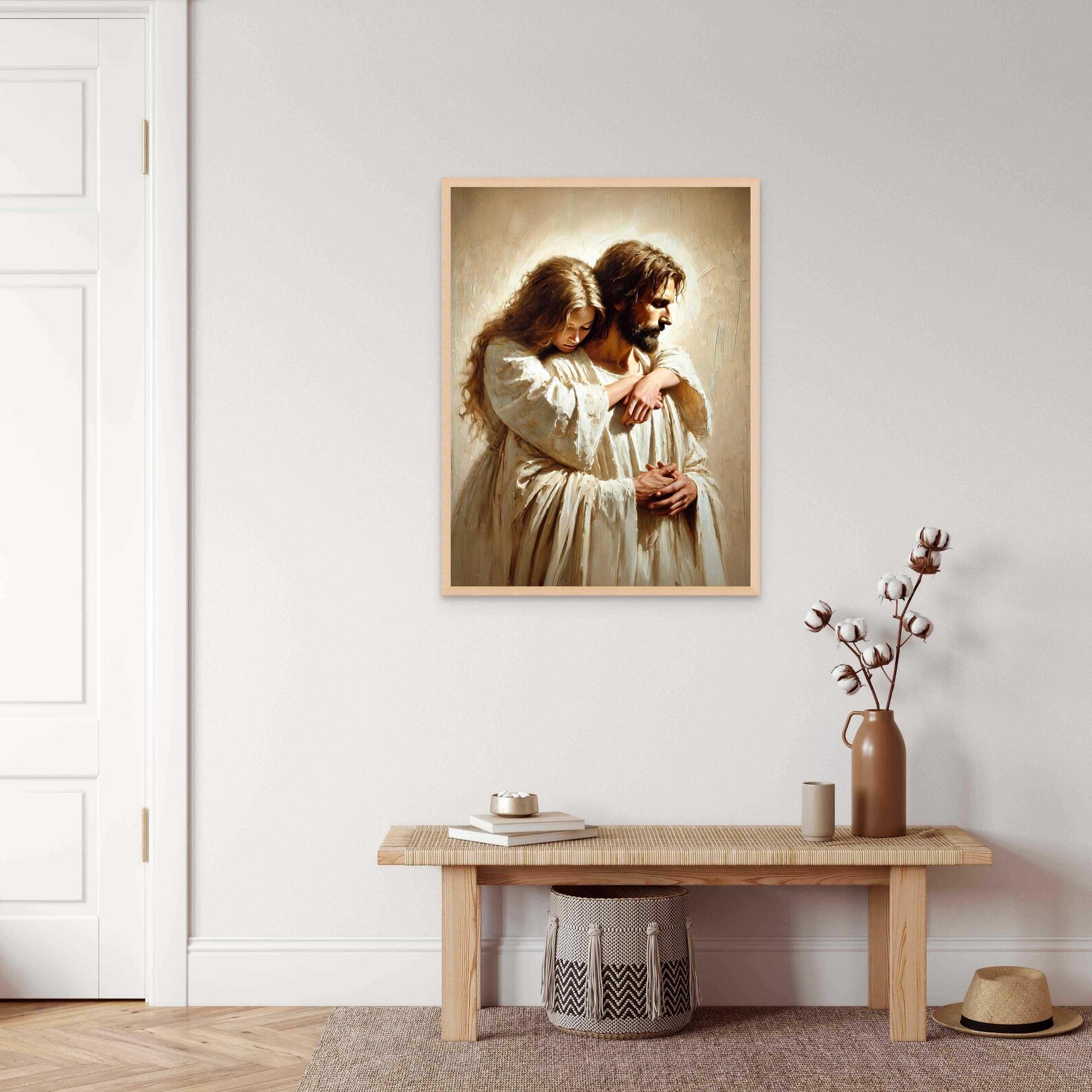 Your Savior, Christian Wall Art, Jesus Hugging Girl, Picture of Christ ...