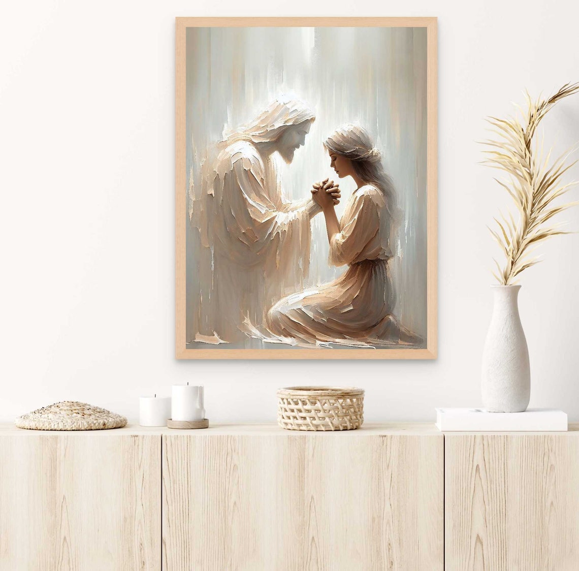 Always With You, Christian Art, Jesus and Woman Prayer, Jesus Painting ...