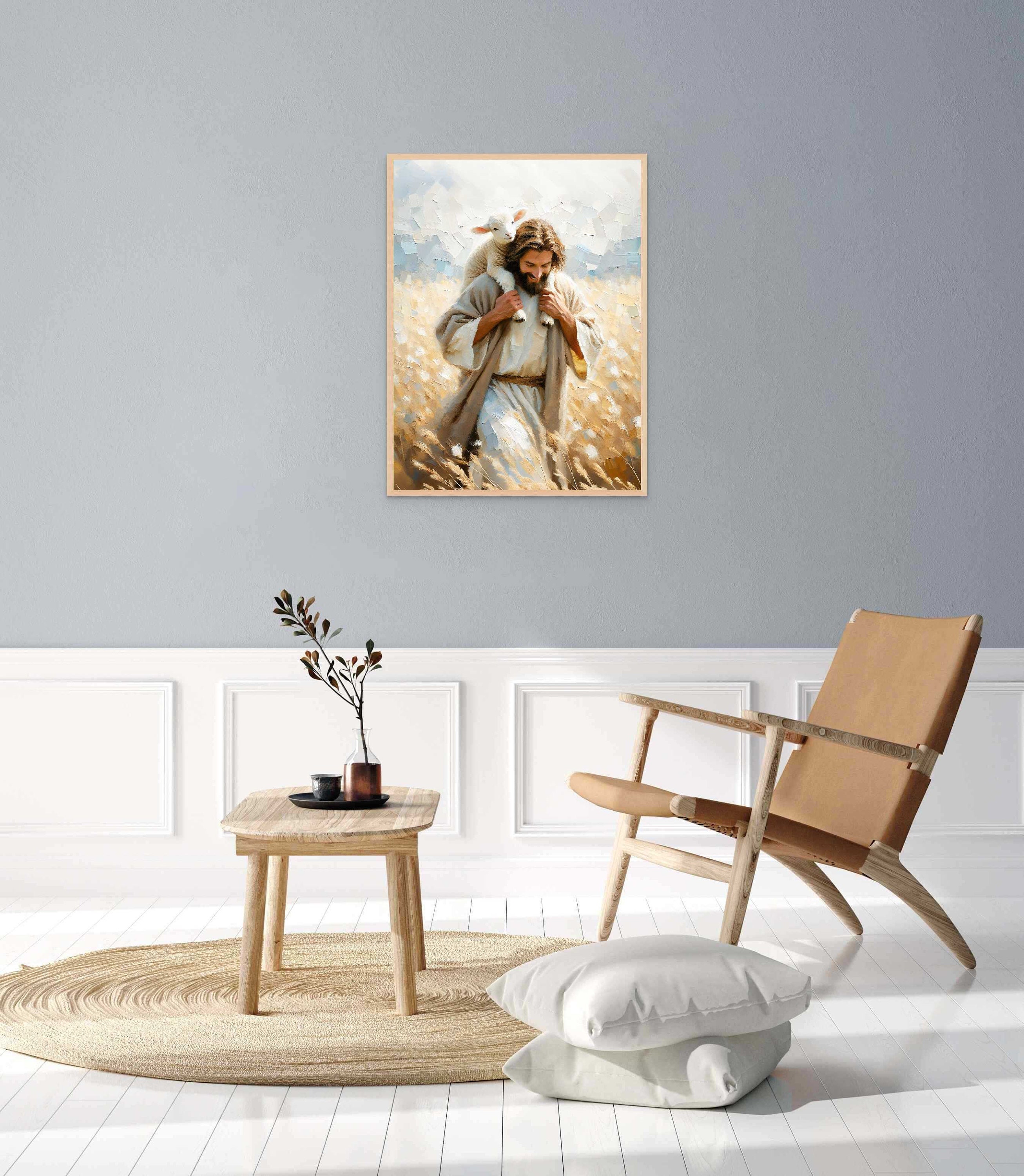 Carry You Home, Modern Christian Art, Christian Painting, Jesus and Lamb, Leave the 99 Art ...