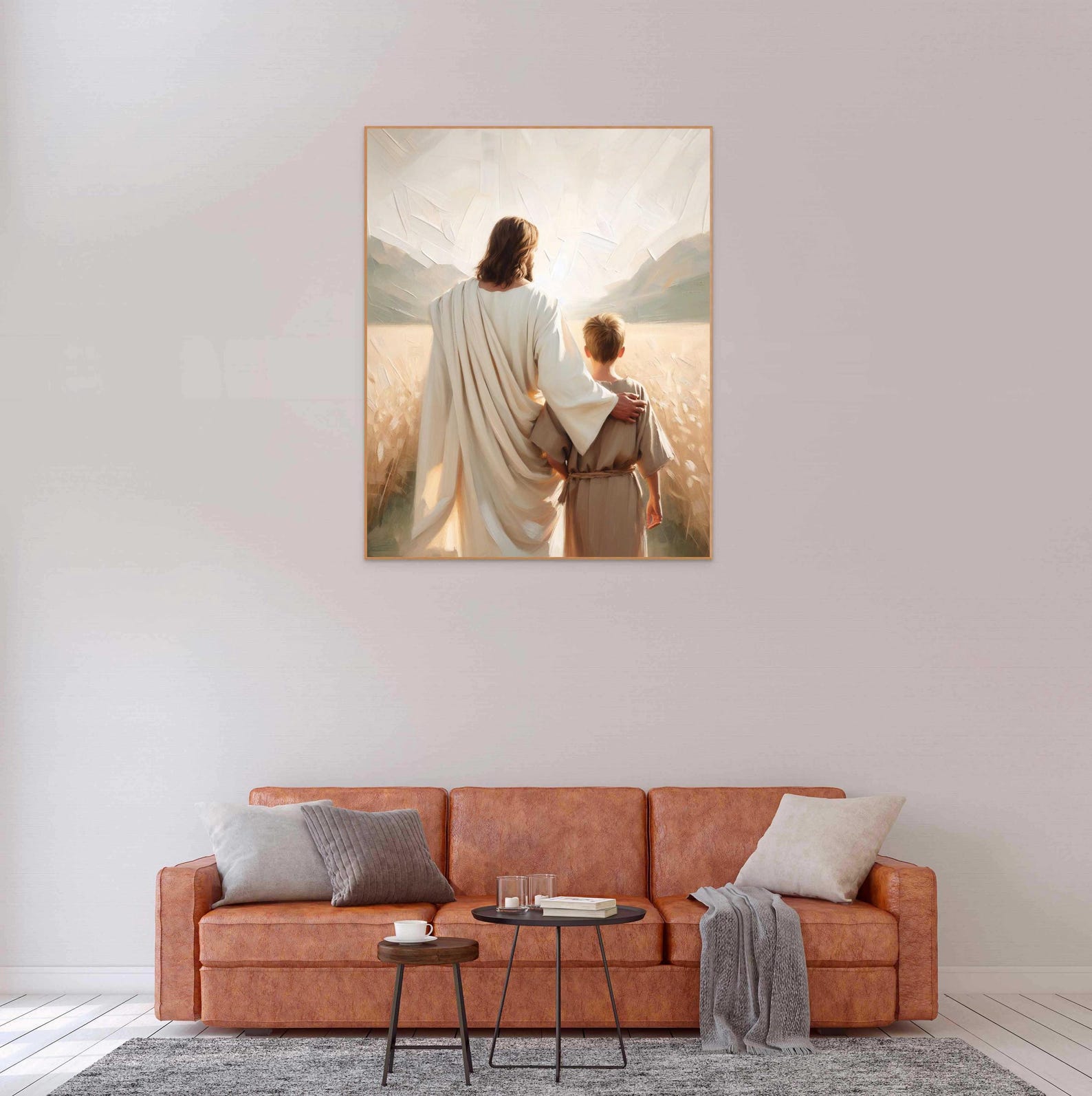 A Guiding Hand, Christian Wall Art, Picture of Jesus and Boy, Jesus and ...