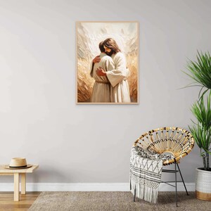 Jesus Loves You, Christian Art, Jesus Christ Hugging Man, Jesus Art ...