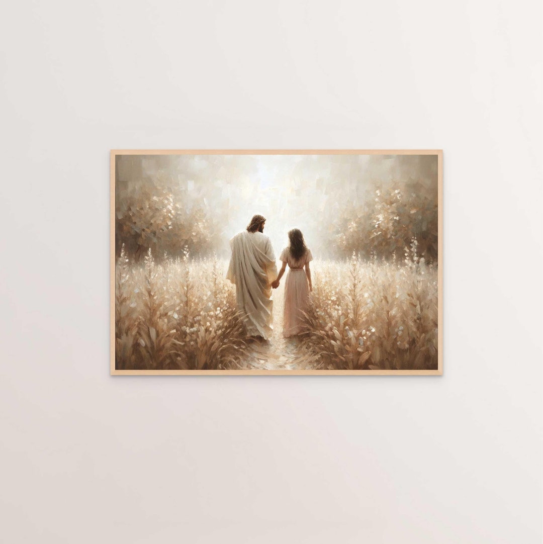 Bond of Faith, Digital Christian Art, Jesus and Woman, Jesus Portrait ...