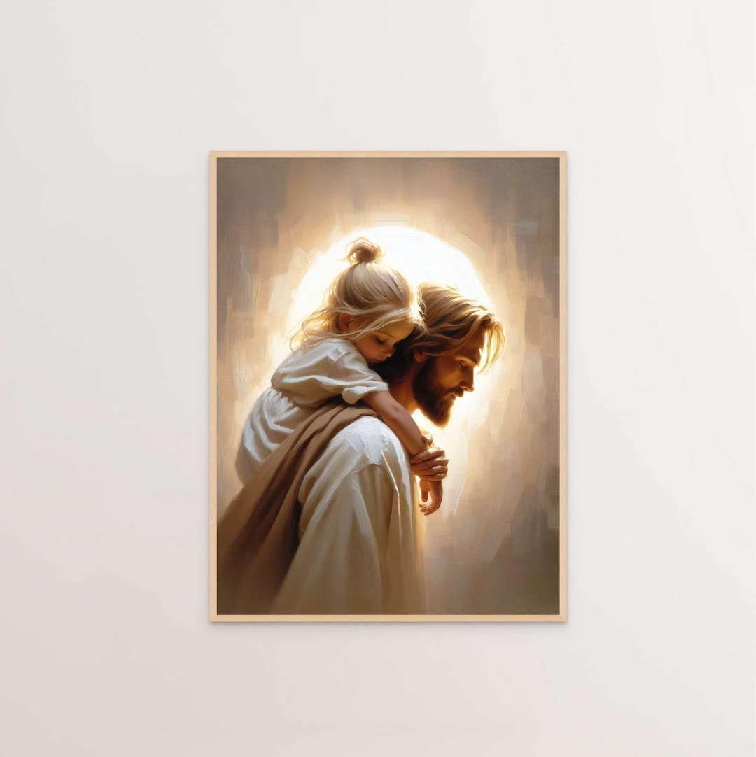 A Friend and Saviour, Christian Art, Picture Jesus and Girl, Jesus ...