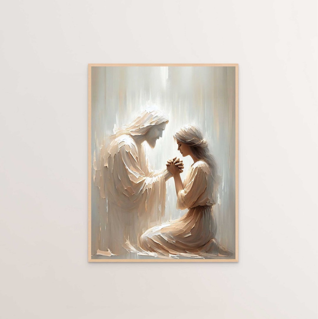 Always With You, Christian Art, Jesus and Woman Prayer, Jesus Painting ...