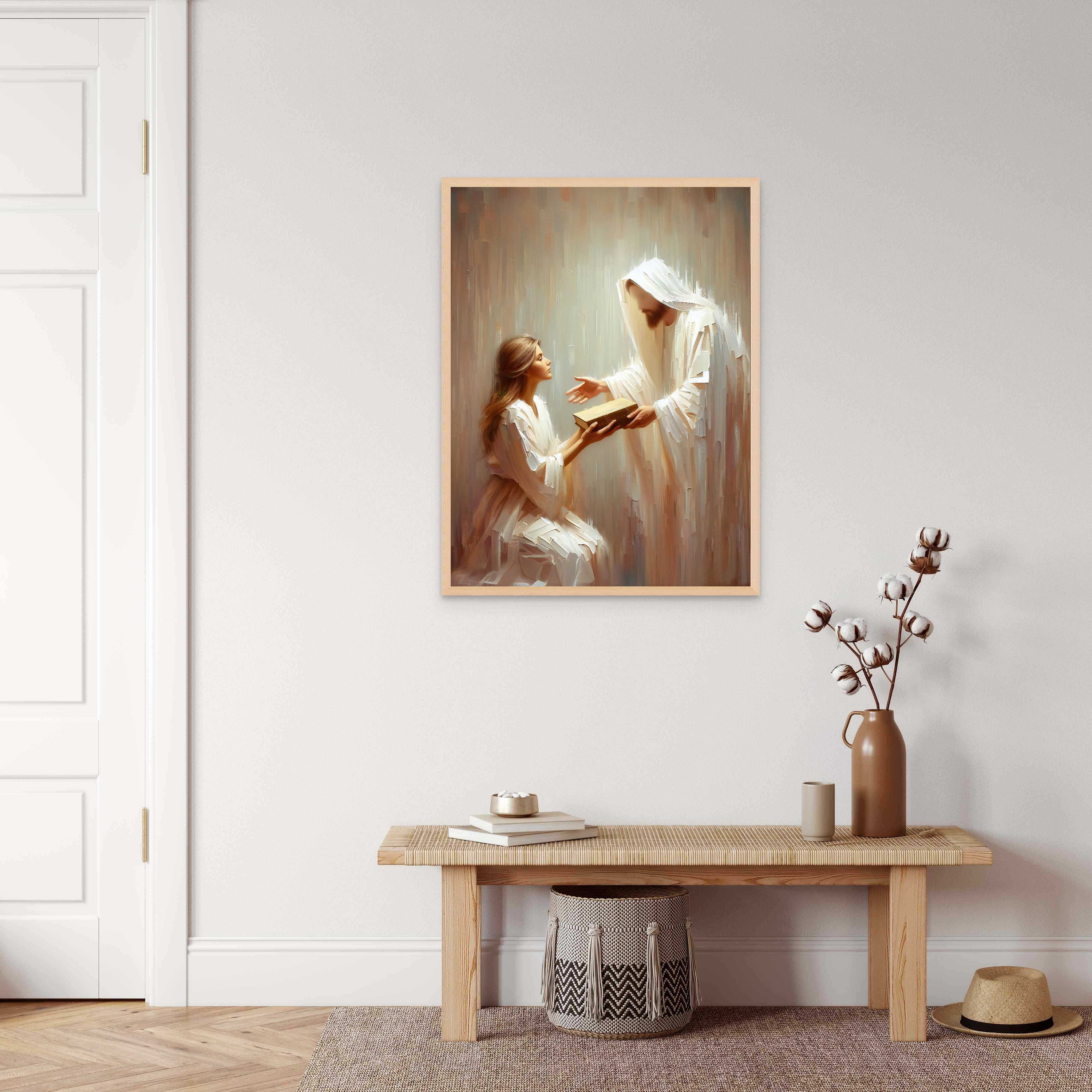 Finding Faith, Christian Art, Jesus Christ and Girl, Jesus Wall Art ...