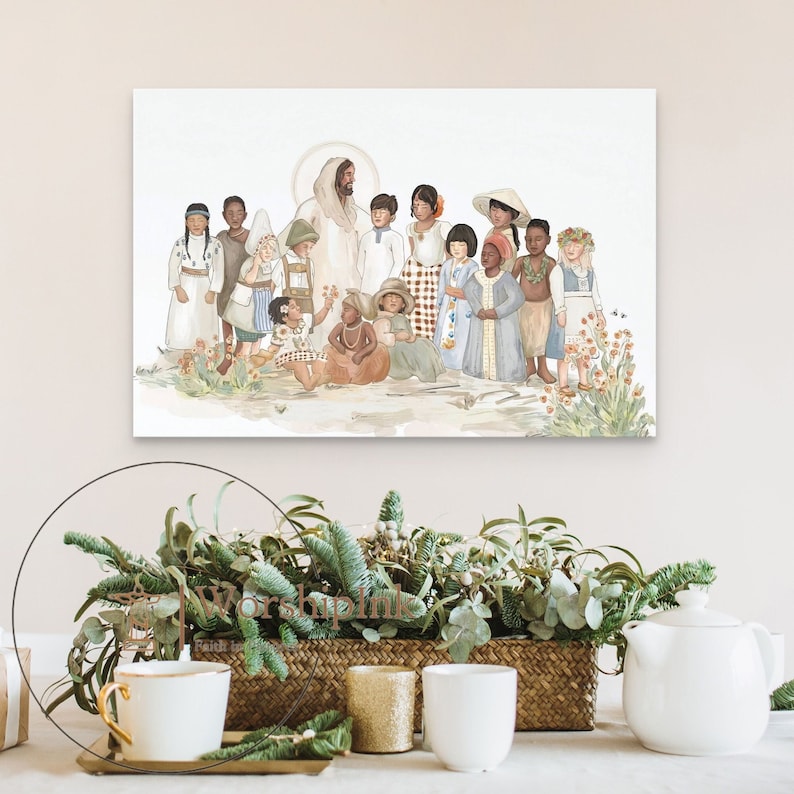 Jesus Christs and the Little Ones, Jesus Christ With Kids, Jesus and ...