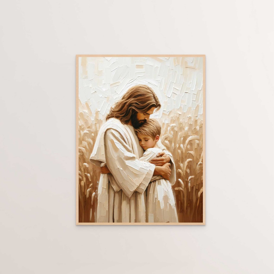 The Savior and the Boy, Christian Wall Art, Jesus and Boy, Jesus ...