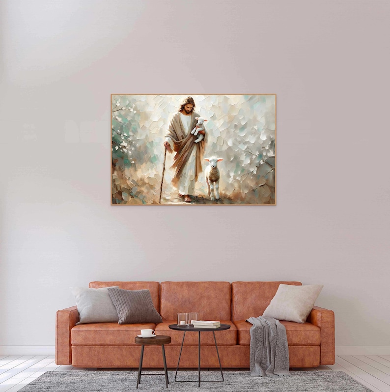 The Only Shepherd, Christian Art, Jesus the Shepherd Art, Jesus Christ ...
