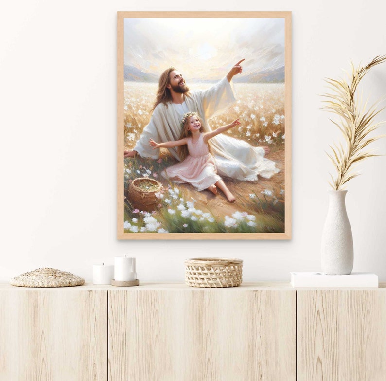 A Beautiful Day, Christian Wall Art, Jesus With Children, Jesus and ...