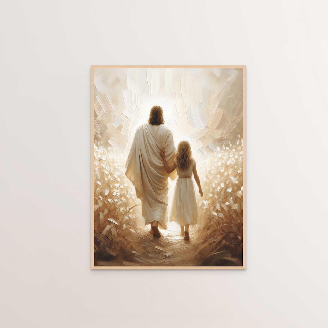 Led by Him, Christian Art, Jesus Walking With Girl, Jesus Christ ...