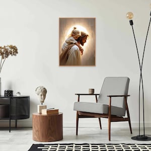 A Friend and Saviour, Christian Art, Picture Jesus and Girl, Jesus ...