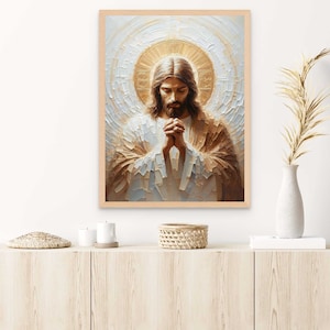 Prayer of Christ, Christian Painting, Jesus Praying, Jesus Christ ...