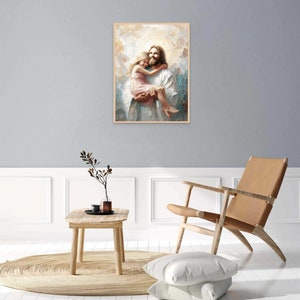 Jesus' Loving Embrace, Christian Painting, Jesus Christ and Girl, Jesus ...
