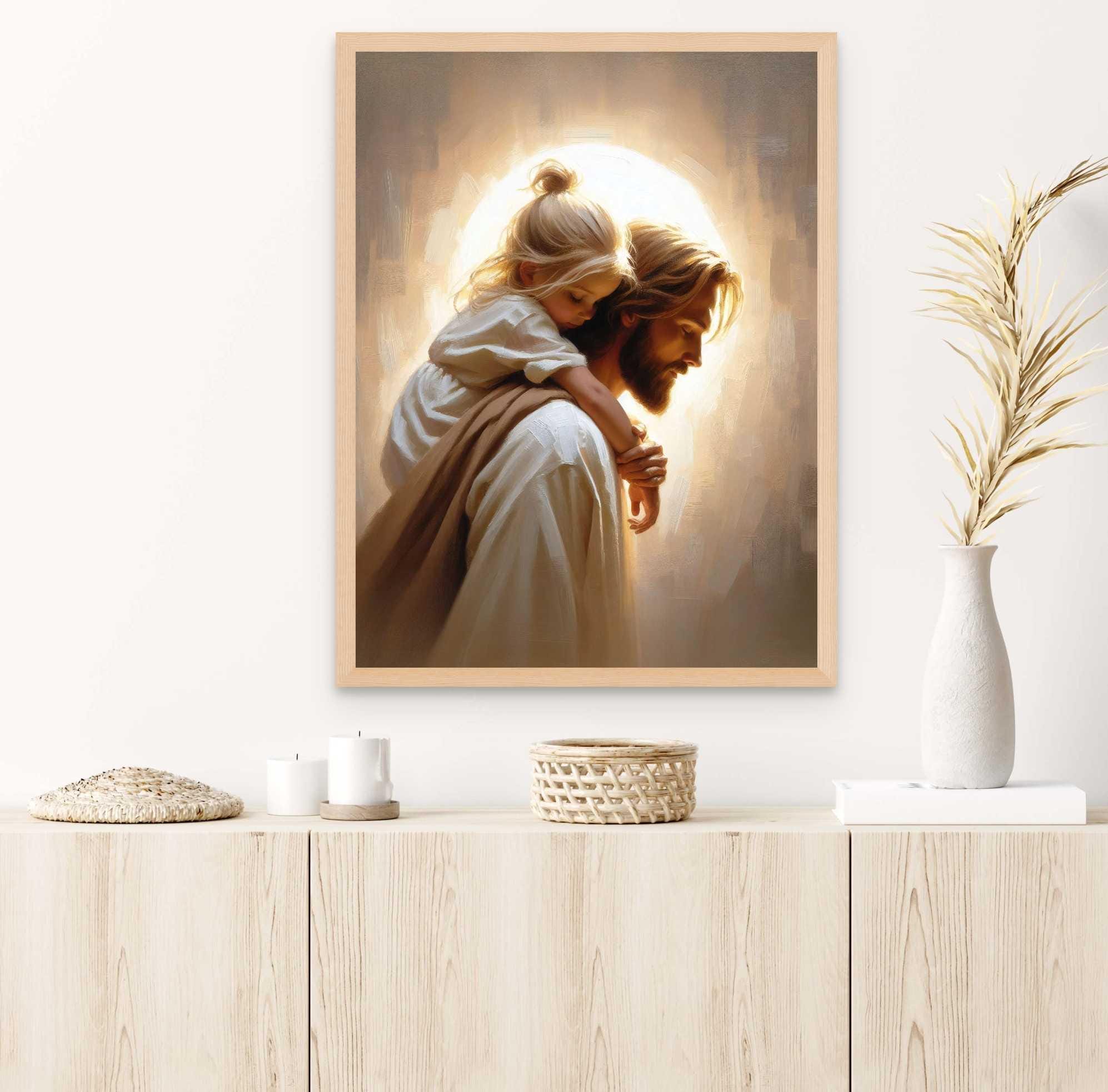 A Friend and Saviour, Christian Art, Picture Jesus and Girl, Jesus ...