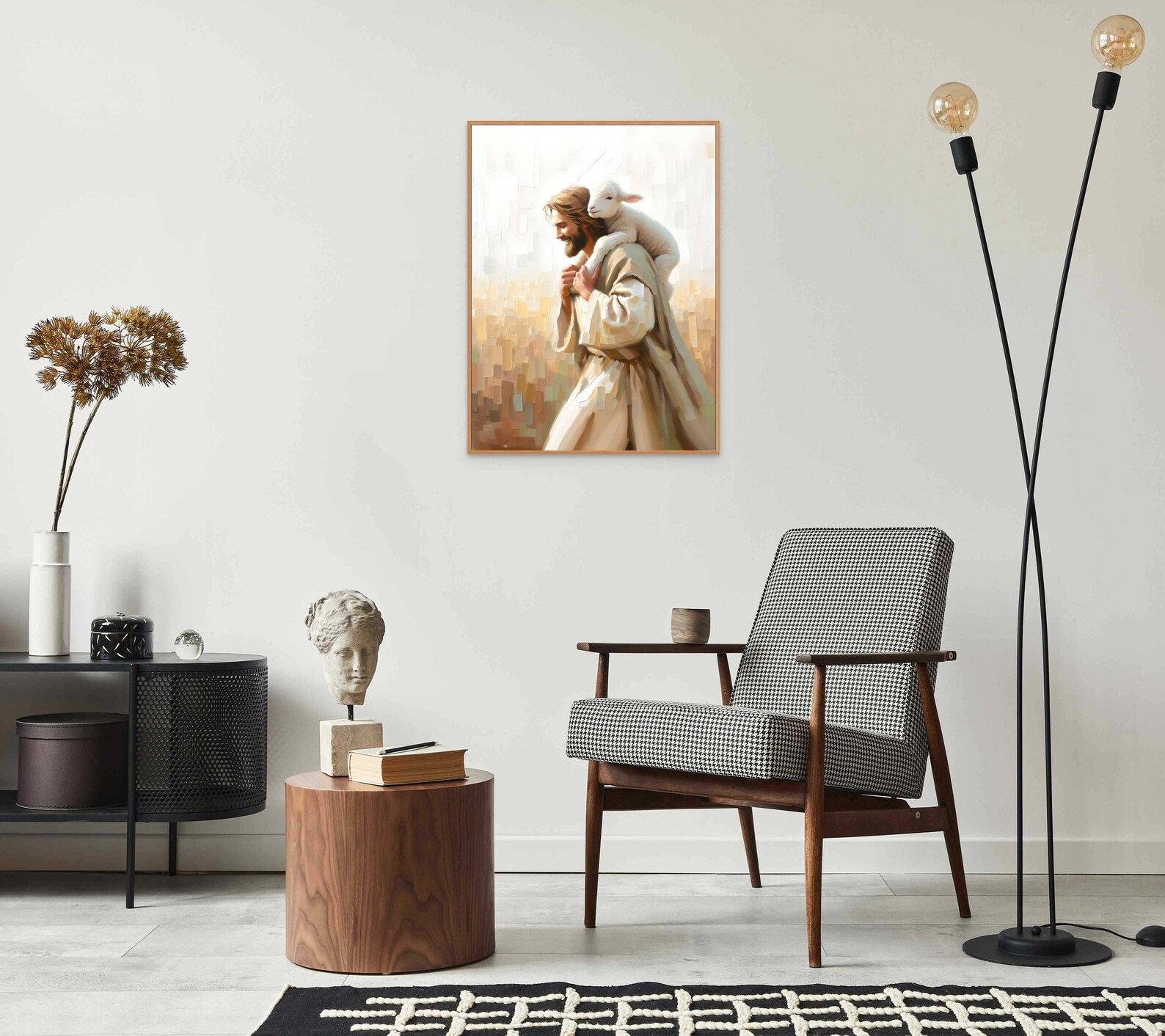 A Little Companion, Christian Faith Art, Jesus Rescues Lamb, Jesus ...