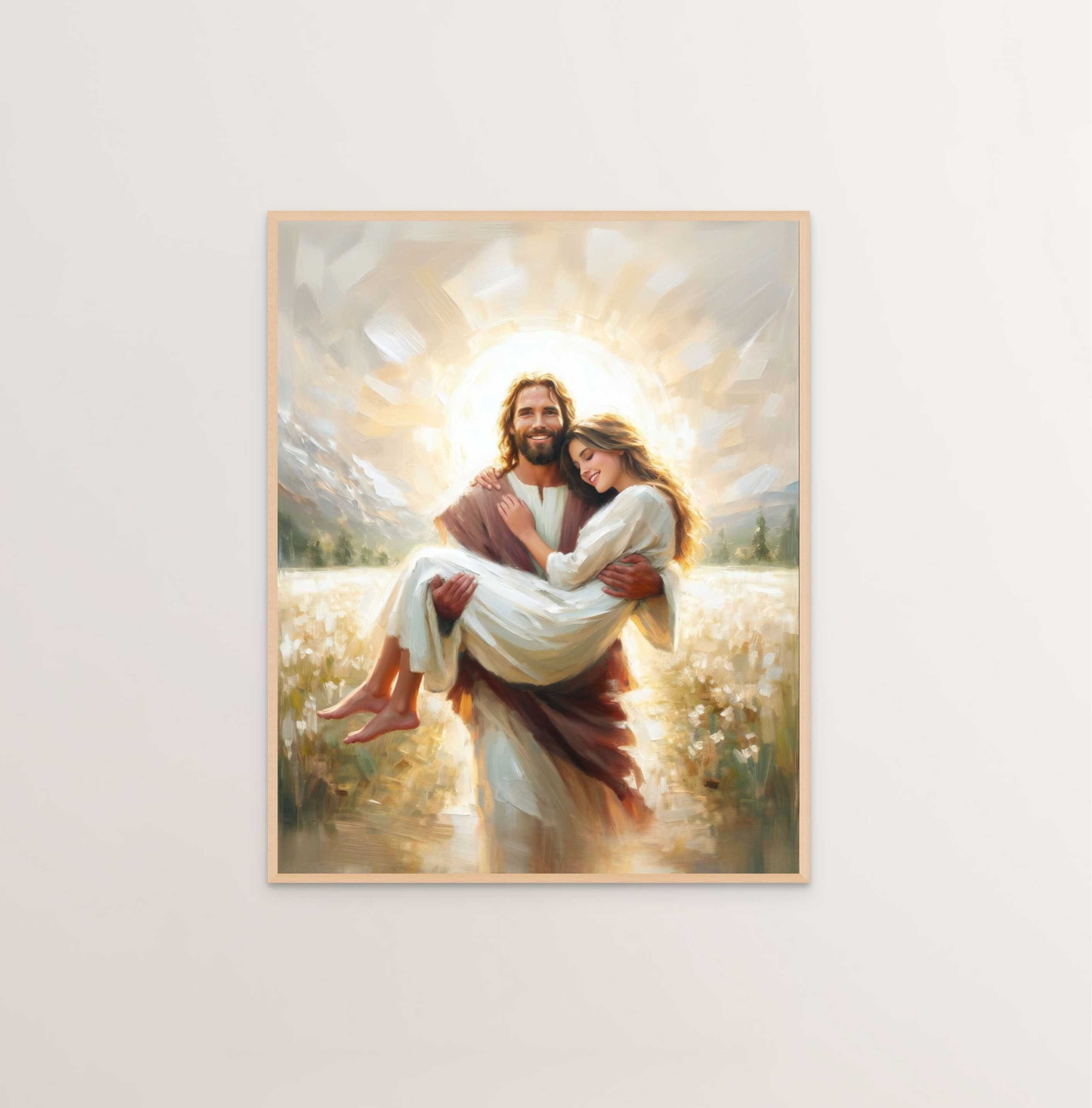 Carry Her Home, Modern Christian Art, Jesus Heals A Woman, Jesus Christ ...