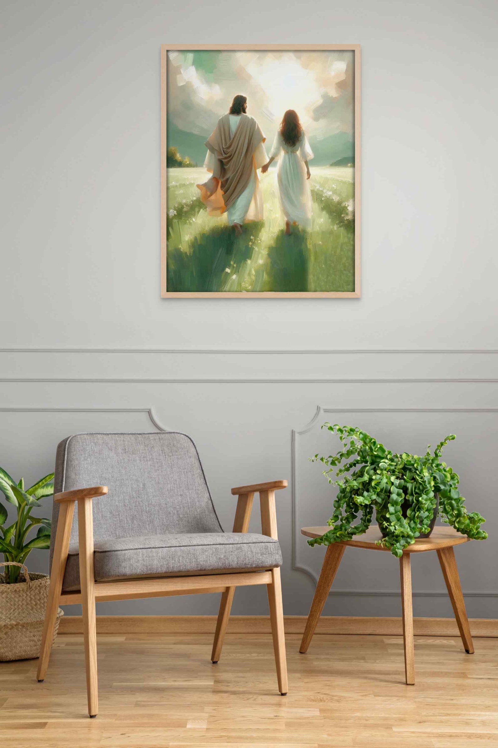 Walk With Me Jesus Christian Wall Art Jesus Walking With Woman Jesus ...