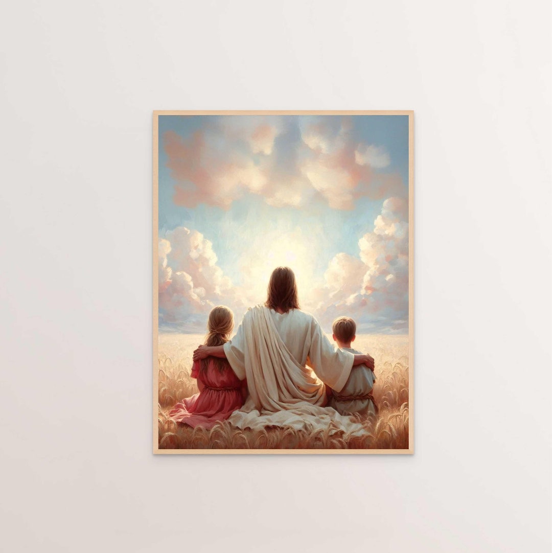 Together as One, Christian Art, Jesus Christ and Kids, Picture of ...