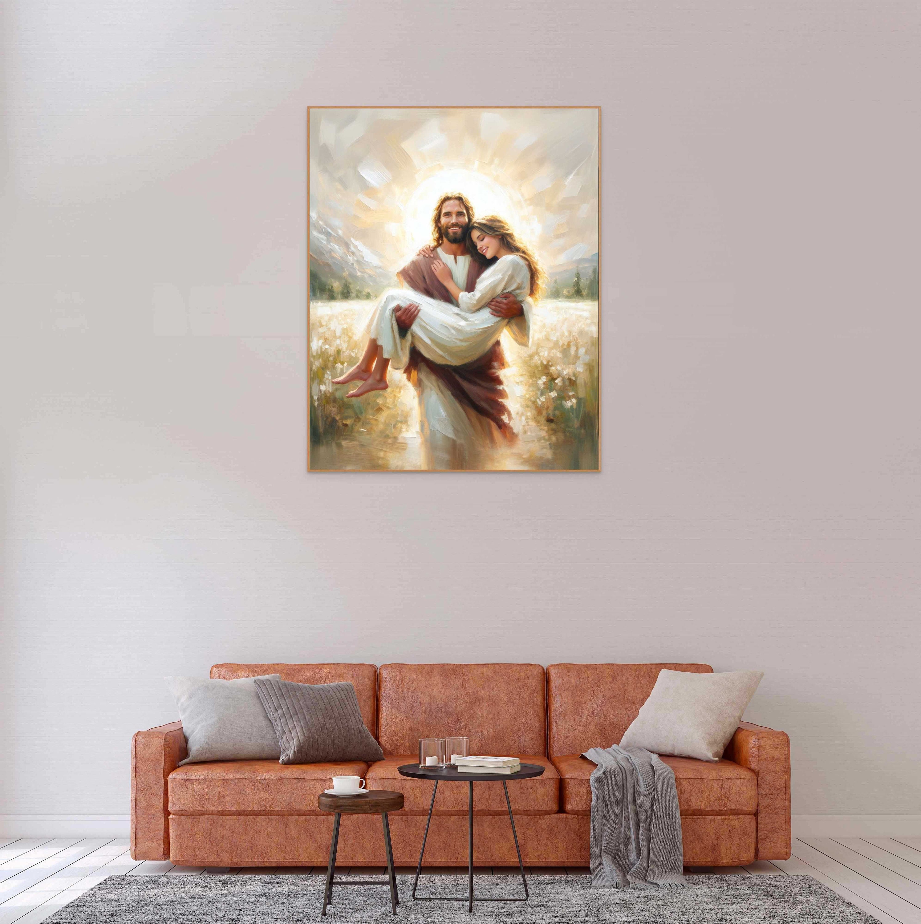 Carry Her Home, Modern Christian Art, Jesus Heals A Woman, Jesus Christ ...
