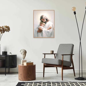 Jesus Hugging Boy Watercolor, Christian Painting, Jesus With Children ...