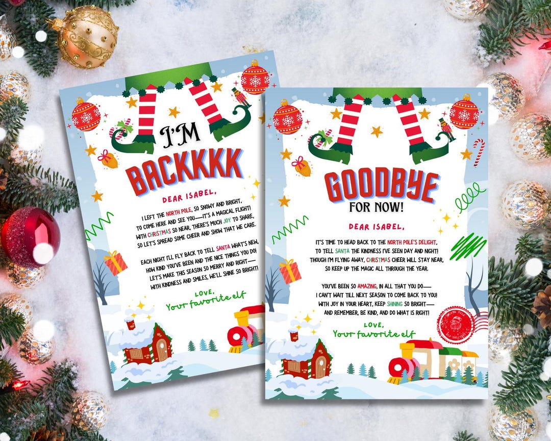Elf Return Letter, Elf Arrival Letter for Elf on the Shelf Kit, First ...